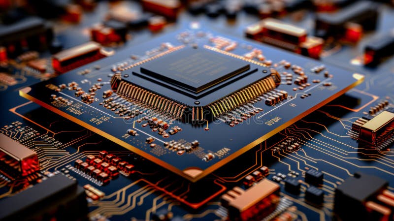 Multilayer Motherboard Hosts Microchips and Controllers, Powering Next ...