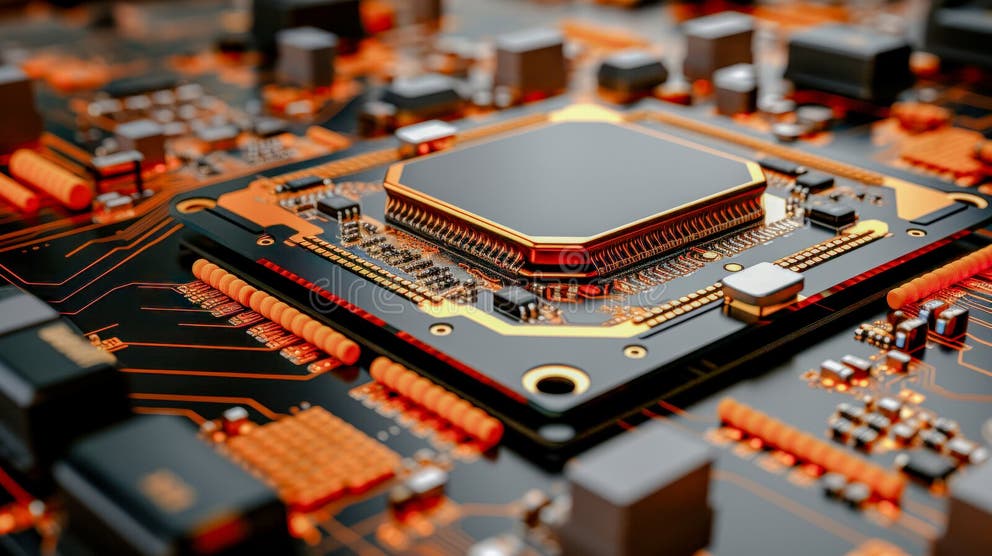 Multilayer Motherboard Hosts Microchips and Controllers, Powering Next ...