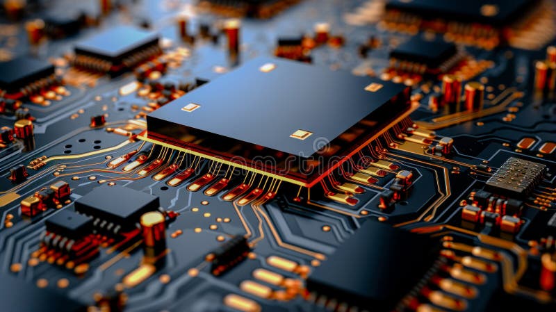 Multilayer Motherboard Hosts Microchips and Controllers, Powering Next ...