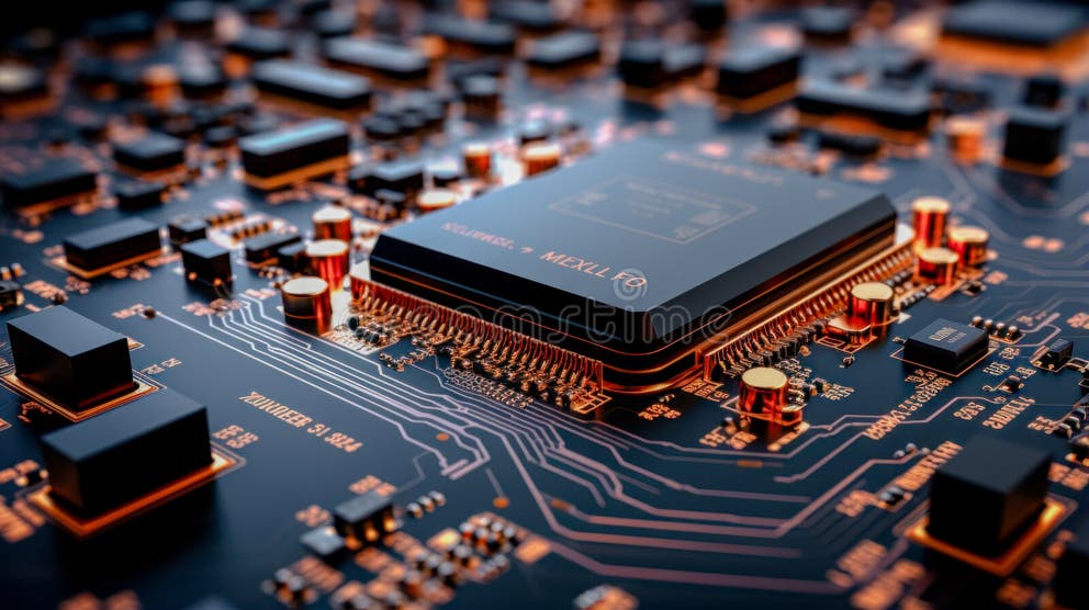 Multilayer Motherboard Hosts Microchips and Controllers, Powering Next ...