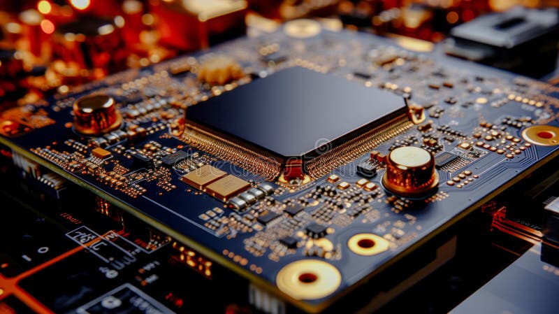 Multilayer Motherboard Hosts Microchips and Controllers, Powering Next ...