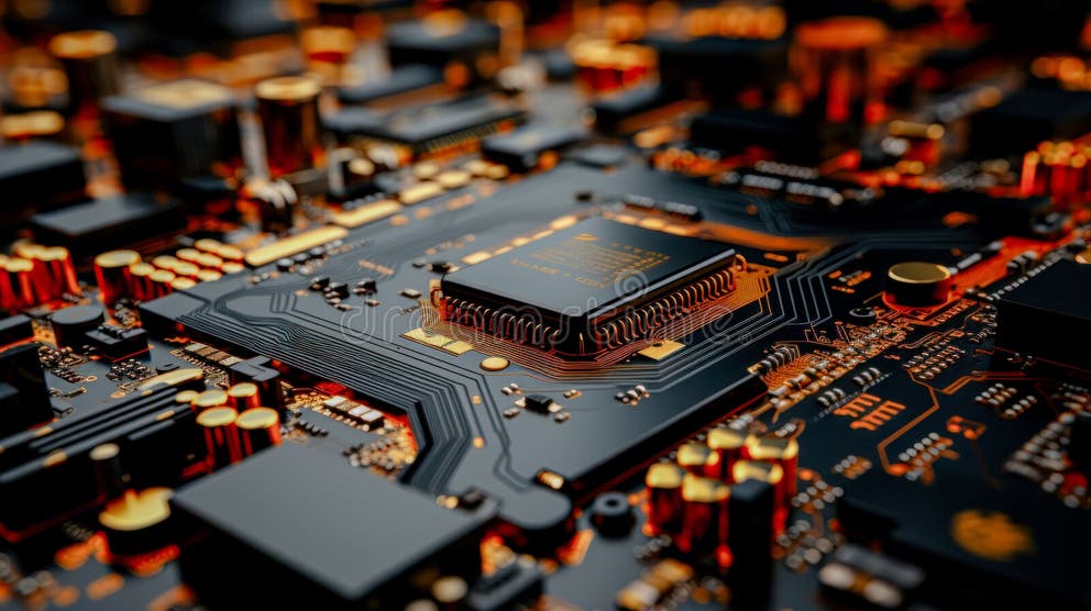 Multilayer Motherboard Hosts Microchips and Controllers, Powering Next ...