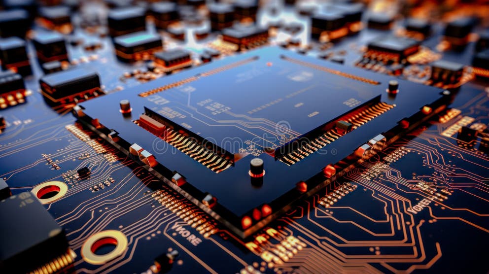Multilayer Motherboard Hosts Microchips and Controllers, Powering Next ...