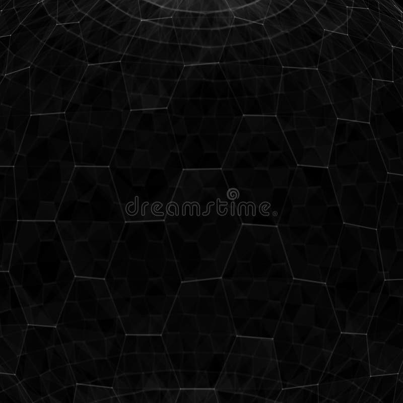 Multilayer Sphere of Honeycombs. Futuristic Black Hexagon Background ...