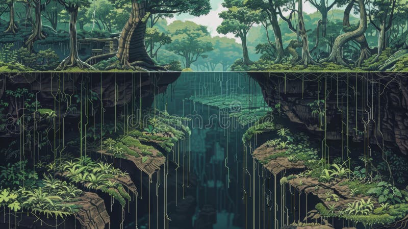 A Multilayered Forest Canopy Creating Diverse Ecosystems Stock ...