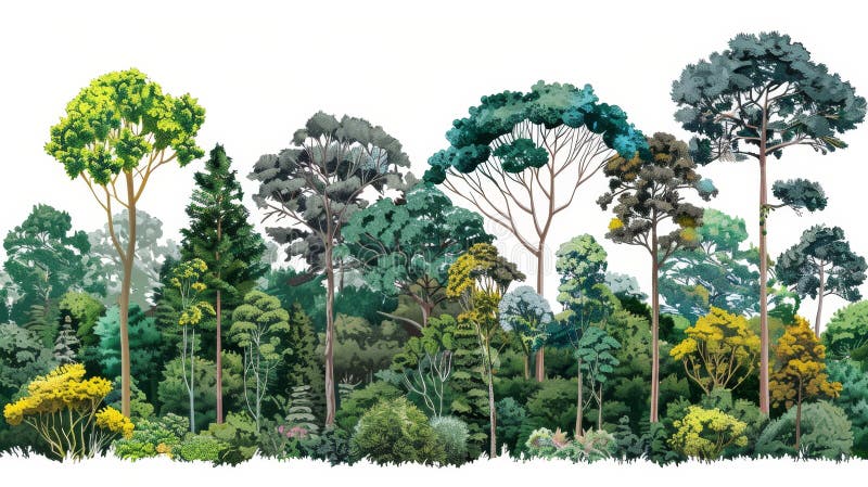 A Multilayered Forest Canopy Creating Diverse Ecosystems Stock ...