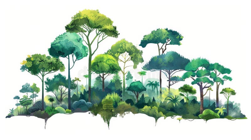 A Multilayered Forest Canopy Creating Diverse Ecosystems Stock ...