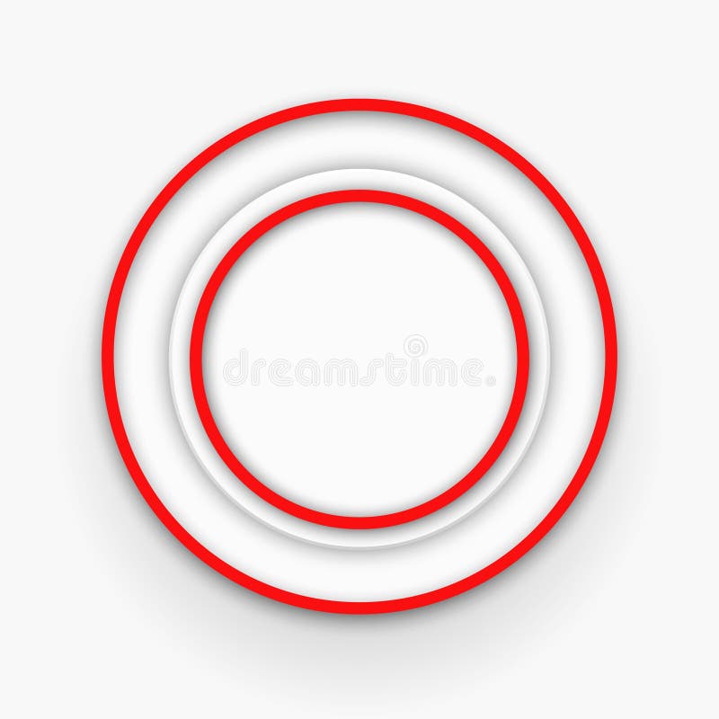 Multilayered Grey Background with Red Rings Stock Vector - Illustration ...