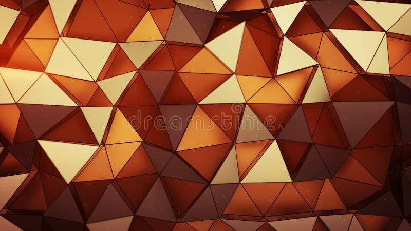 Multilayered Low-poly Orange Surface 3D Rendering Illustration Stock ...