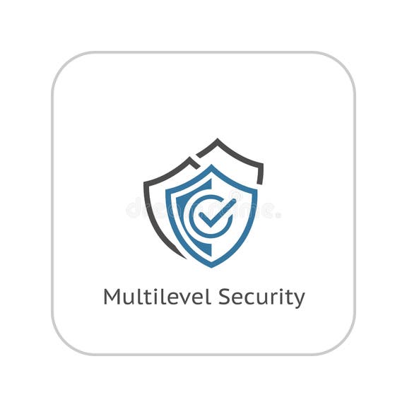 Multilevel Security Icon. Flat Design Stock Illustration - Illustration ...