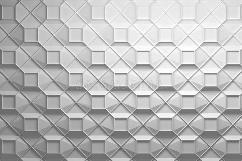 Multilevel White Geometric Complex Pattern with Wireframe on Top Stock ...