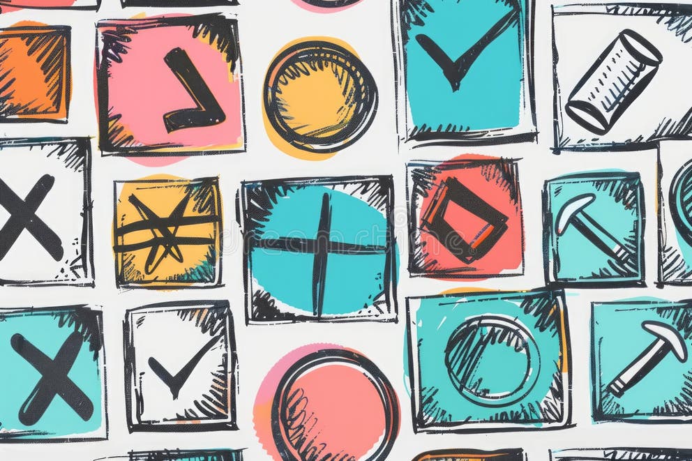 Multilingual Abstract Characters Stock Illustration - Illustration of ...