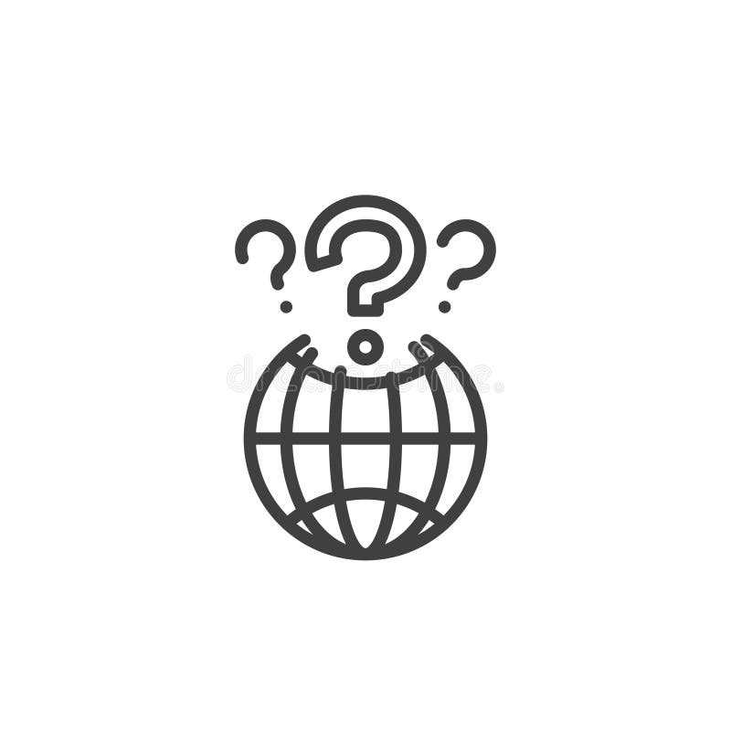 Multilingual FAQ line icon stock vector. Illustration of linear - 347297225