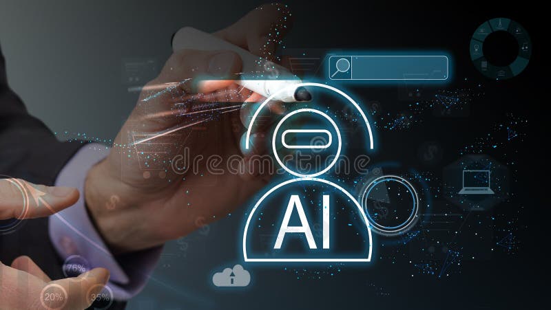 Multilingual Language Translation Technology Concept. a Person Holding ...