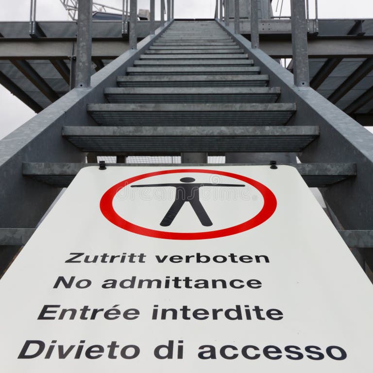 Multilingual No Admittance Sign Stock Photo - Image of prohibited ...