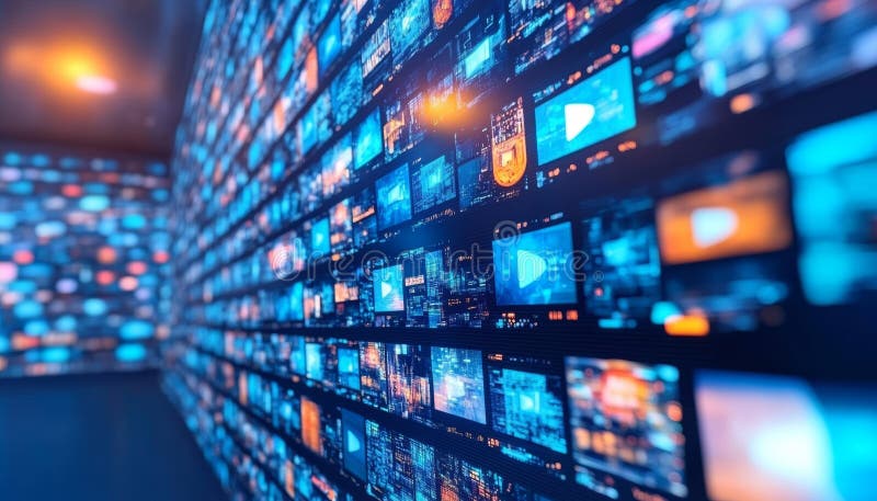 Multimedia Background, Various Displays, Channel Streaming, Web ...