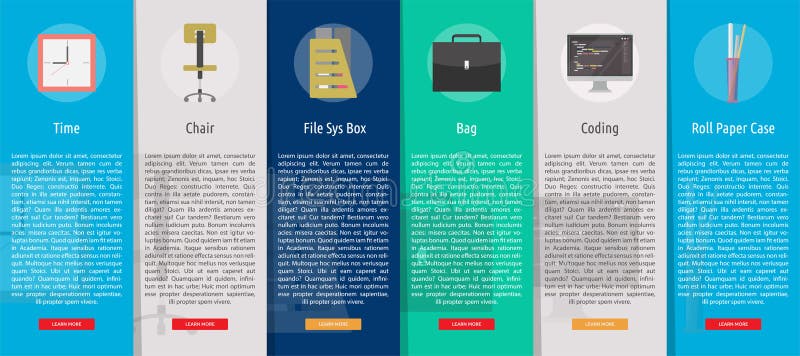 Multimedia Banner Concept stock vector. Illustration of flat - 122184718