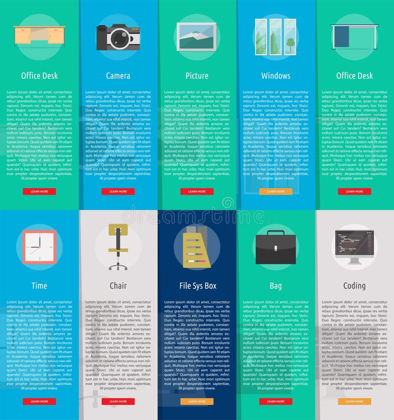 Multimedia Banner Concept stock vector. Illustration of flat - 122186120