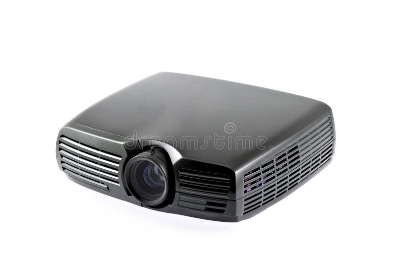 Black Projector on a Table. Stock Photo - Image of sofa, audiovisual ...
