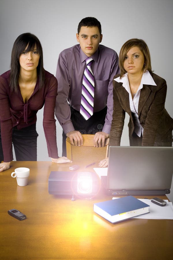 Multimedia Business Presentation Stock Photo - Image of group ...