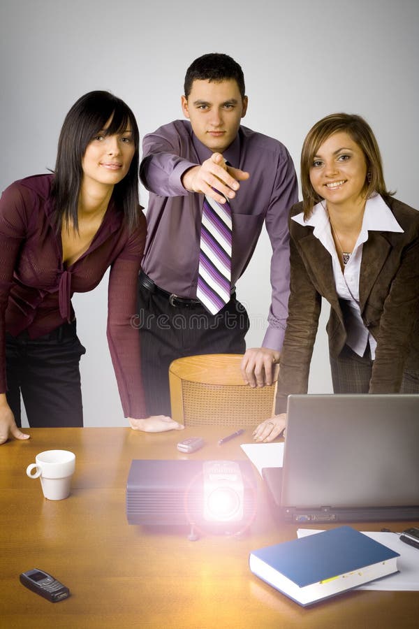 Multimedia Business Presentation Stock Photo - Image of group ...