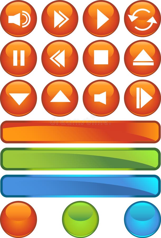 ISO Icons or Buttons stock vector. Illustration of clipart - 17965688