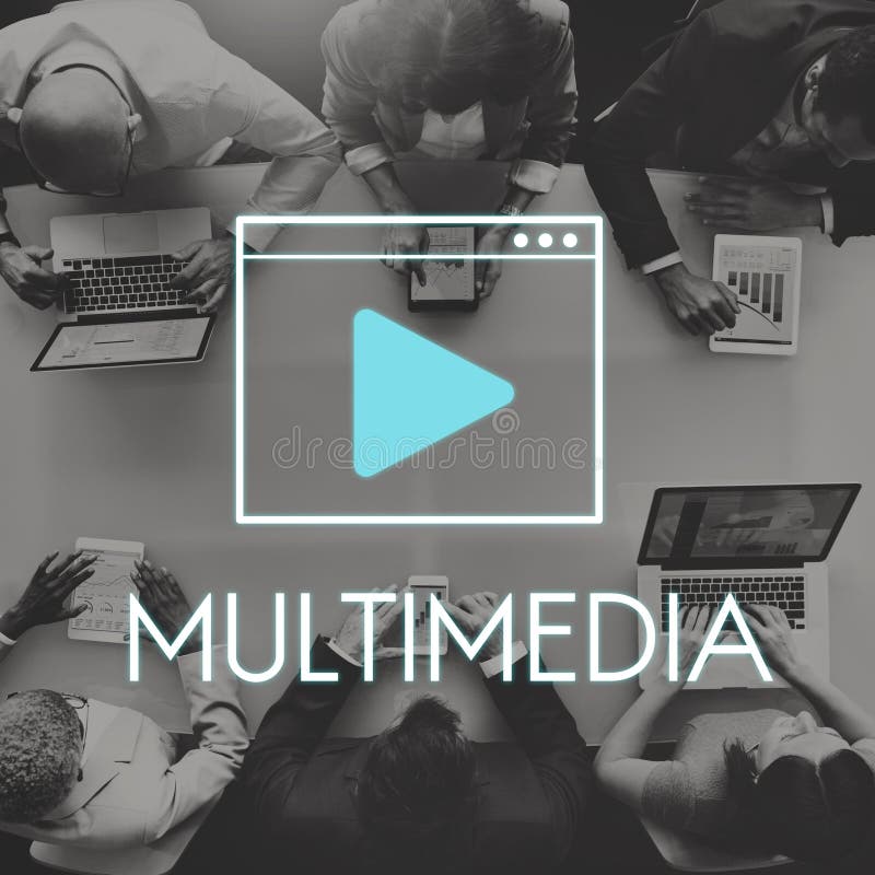 Multimedia Communication Technology Network Concept Stock Image - Image ...