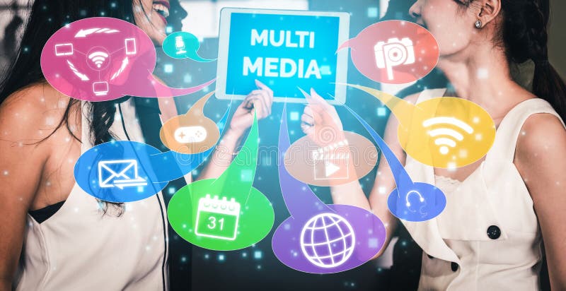 Multimedia and Computer Applications Concept Stock Image - Image of ...