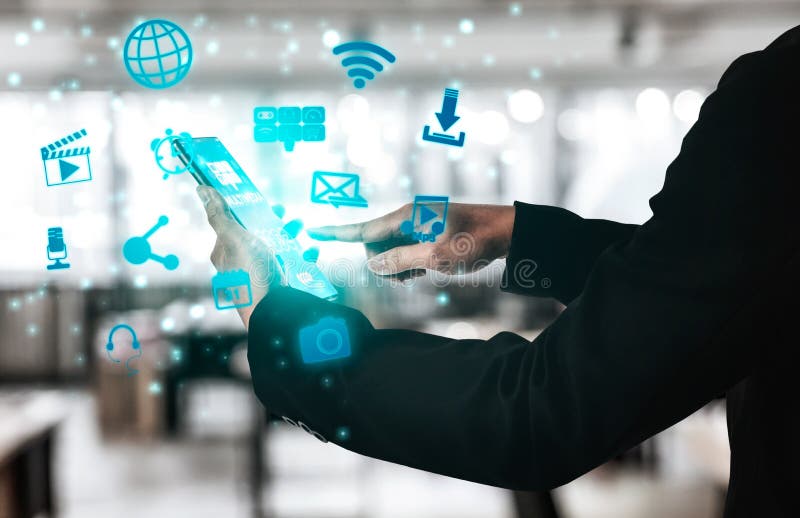 Multimedia and Computer Applications Concept Stock Image - Image of ...