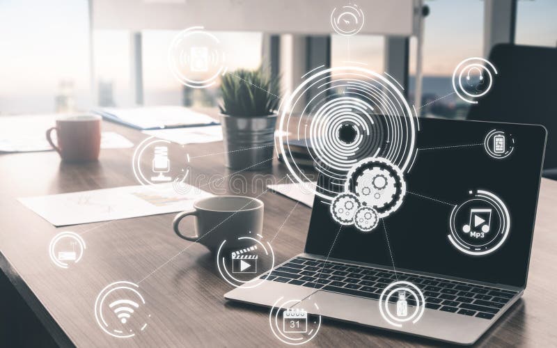 Multimedia and Computer Applications Concept Stock Image - Image of ...