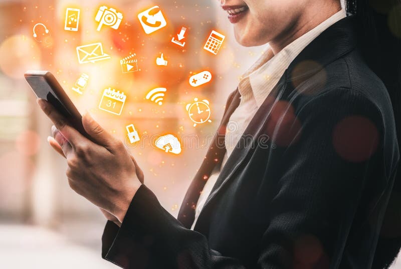 Multimedia and Computer Applications Concept Stock Image - Image of ...