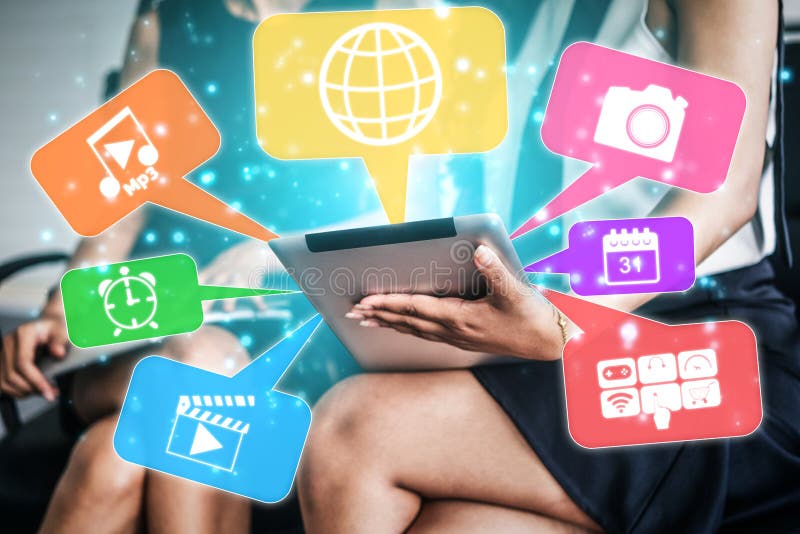 Multimedia and Computer Applications Concept Stock Image - Image of ...