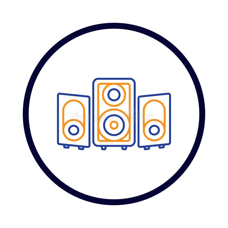 Multimedia, Computer Sound Box, Audio Sound Box Icon Stock Vector ...