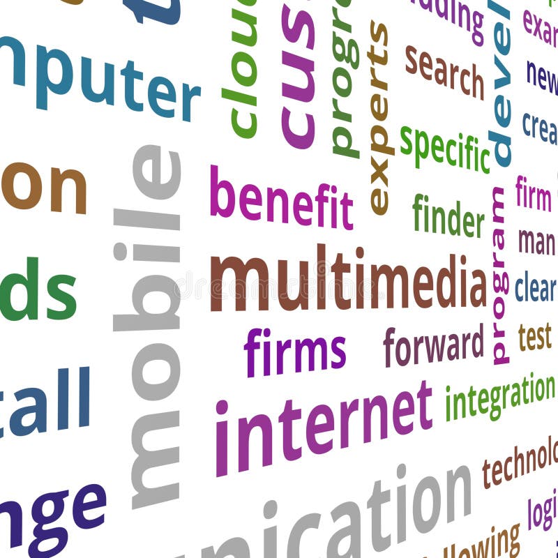 Multimedia concept stock illustration. Illustration of business - 52708942