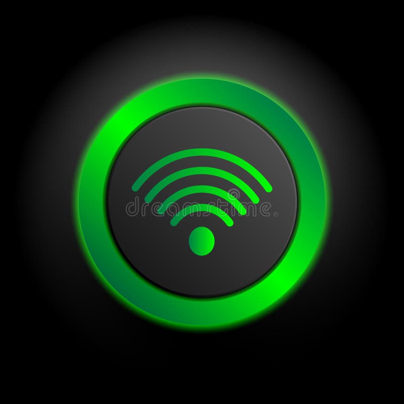 Multimedia and Connection Web Icon Set in Green Color Stock ...