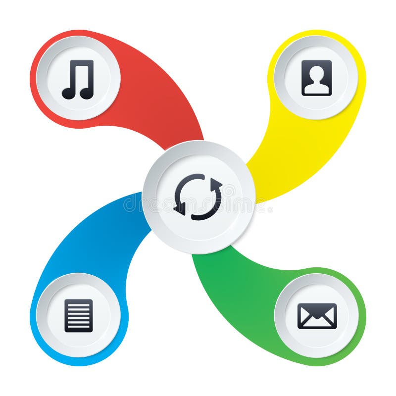 Multimedia Design Elements stock illustration. Illustration of contact ...