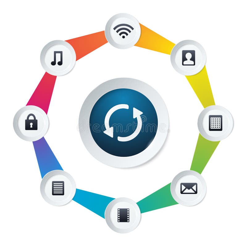 Multimedia Design Elements stock illustration. Illustration of contact ...