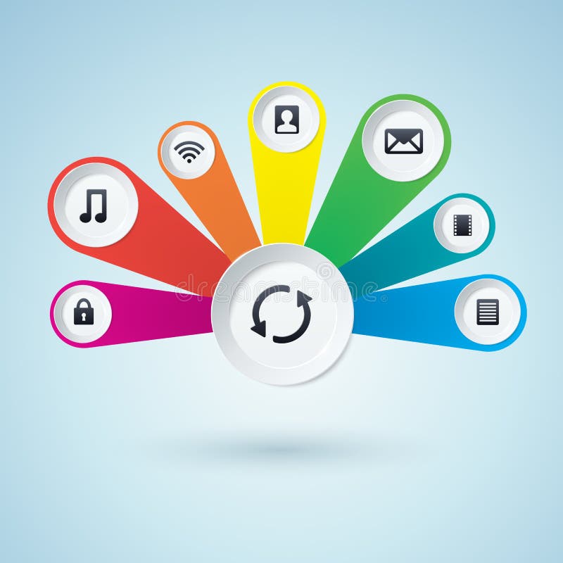 Multimedia Design Elements stock vector. Illustration of calendar ...