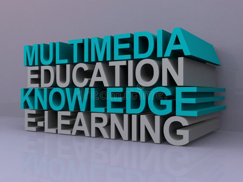 Multimedia education sign stock illustration. Illustration of ...