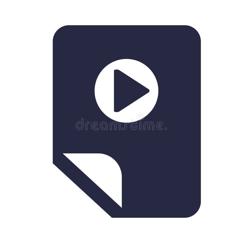 Multimedia Electronic File Symbol Glyph Vector Illustration Stock ...