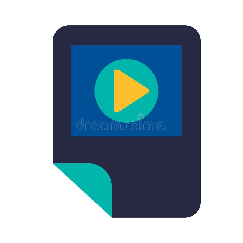 Multimedia Electronic File Symbol Glyph Vector Illustration Stock ...