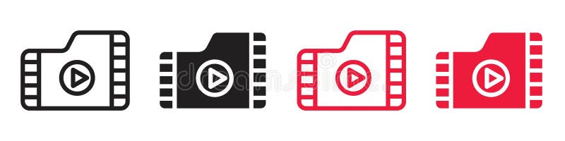 Multimedia Files Icon Illustrating Digital Content Storage and ...