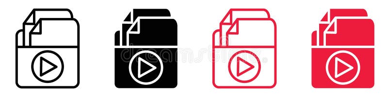 Multimedia Files Icon Showing Digital File Organization and Storage ...