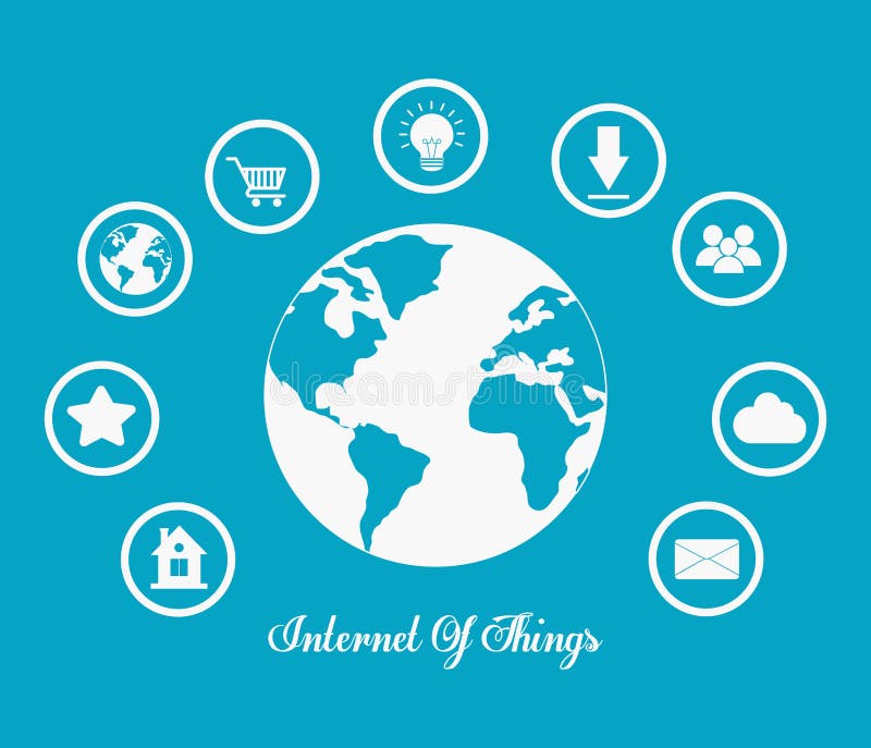 Multimedia Icon Set. Internet of Things Design. Vector Graphic Stock ...