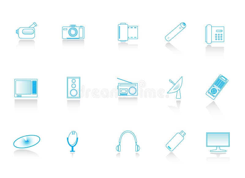 Multimedia icons stock vector. Illustration of control - 3463503