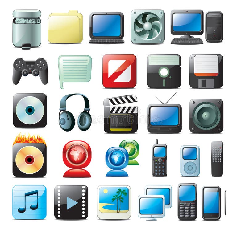 Multimedia Icons Stock Illustrations – 110,945 Multimedia Icons Stock ...