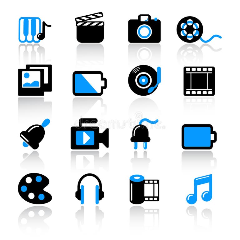 Multimedia Icons Stock Illustrations – 110,945 Multimedia Icons Stock ...