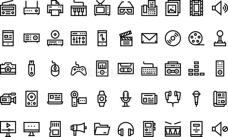 Multimedia Icons High-Quality Vector Icons Collection with Editable ...