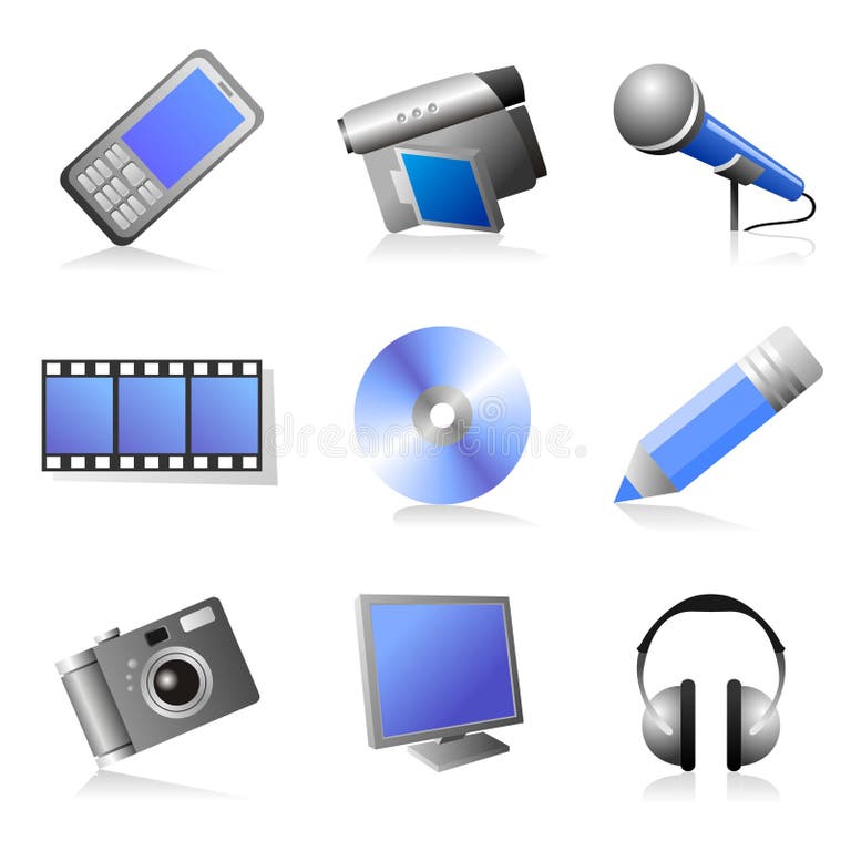 Multimedia Icons Stock Illustrations – 92,564 Multimedia Icons Stock ...