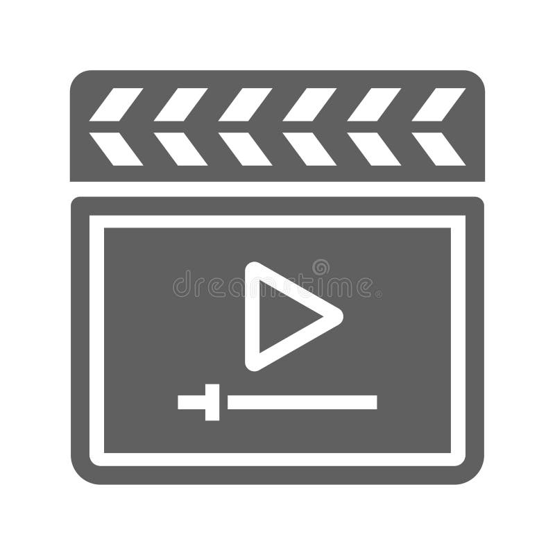 Multimedia, Media, Video Icon. Gray Vector Sketch Stock Vector ...